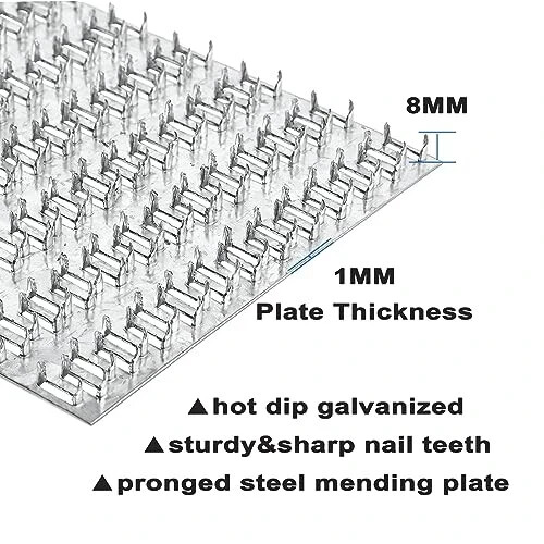 Truss Plate 2x4,60 Pcs,Pronged Truss Mending Plates with Nail Teeth ...