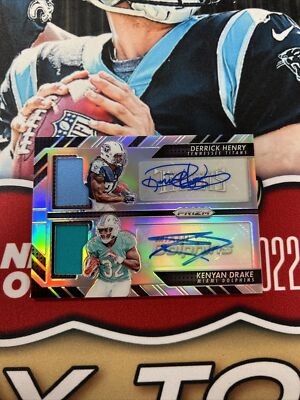 2016 prizm Derrick Henry Kenyan Drake dual relic auto rookie 75/99 | eBay