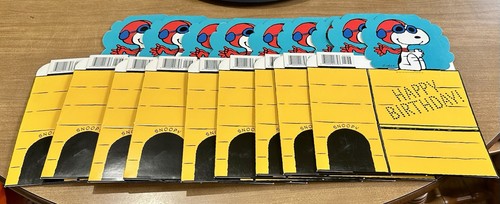 Lot 9 NOS VTG Snoopy Red Baron Hallmark Peanuts 1965 Happy Birthday ...