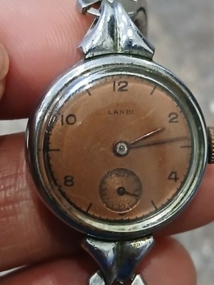Vintage Fond Acier WATCH For PARTS / REPAIR LANDI FOND ACIER INOXYDABLE ...