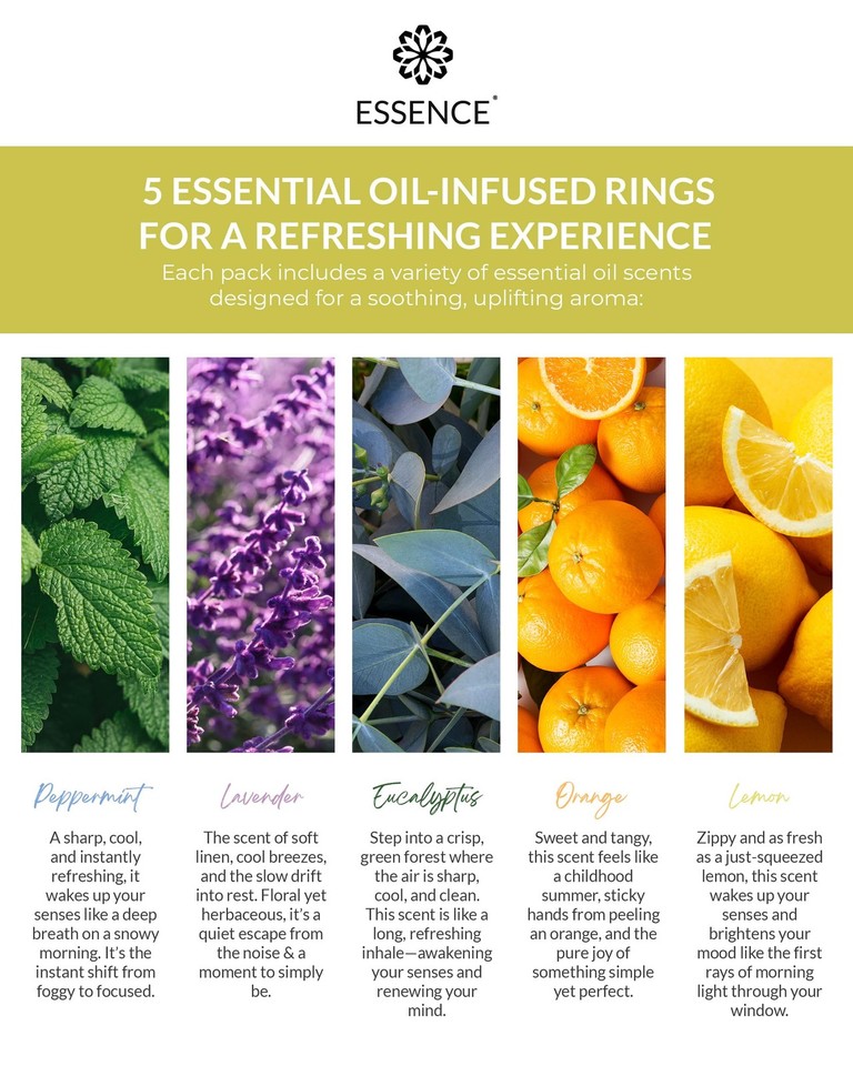 Essence Nasal Diffuser Starter Kit – Essential Oil Silicone Nose Ring ...