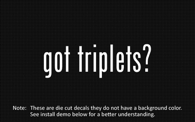 (2x) got triplets? Sticker Die Cut Decal vinyl | eBay