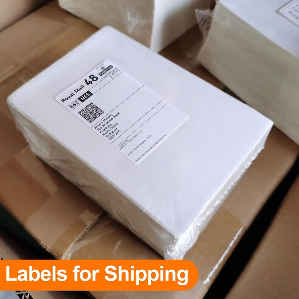 Direct Thermal Shipping Labels 4x6 Royal Mail Fanfold Zebra Printers ...