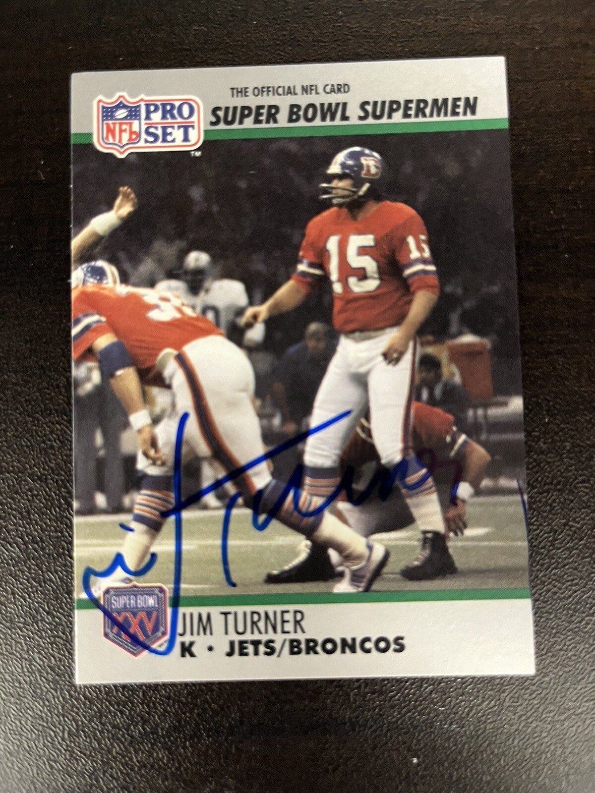 Jim Turner Broncos / Jets Autographed Signed Card Pro Set Supermen | eBay