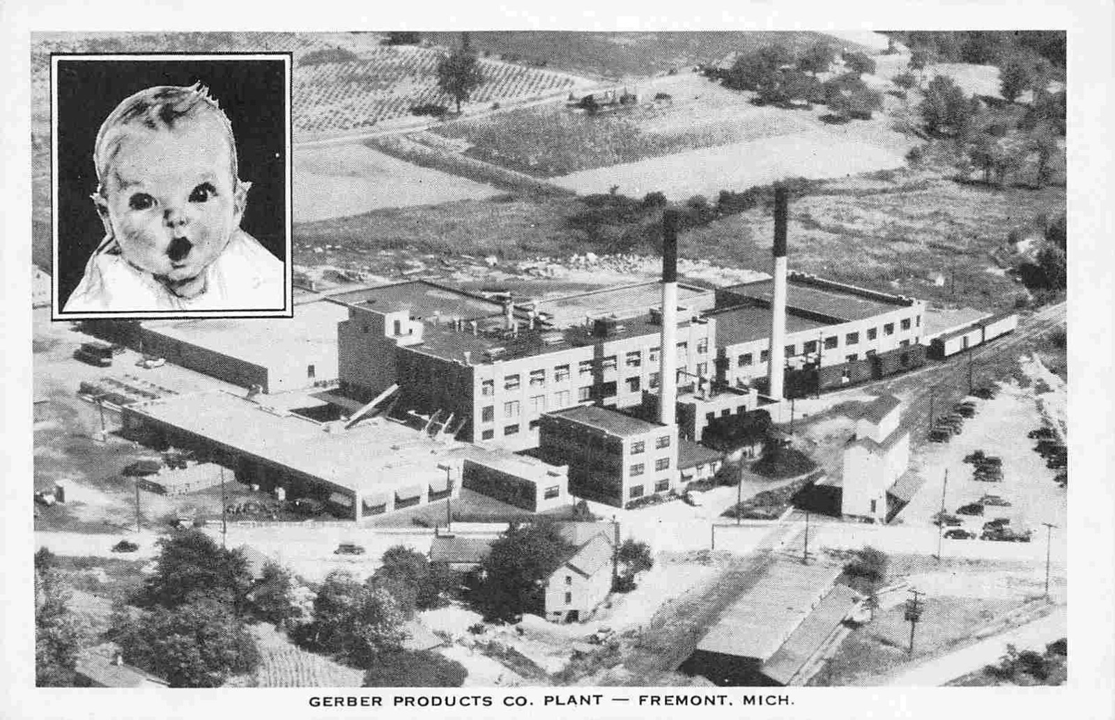 Gerber Baby Food Products Co Plant Fremont Michigan 1940s postcard | eBay