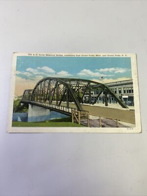 Vintage Sorlie Memorial Bridge, North Dakota Postcard Ephemera ...