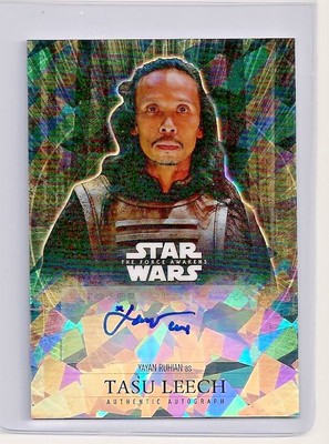 2016 STAR WARS CHROME THE FORCE AWAKENS TASU LEECH AUTO #10/99 YAYAN ...