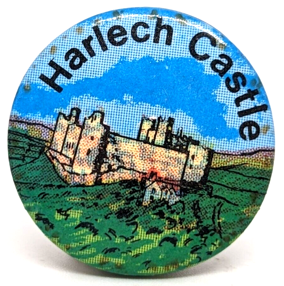 Vintage HARLECH CASTLE Gwynedd Wales Medieval 1960's Badge Pin (P1782 ...