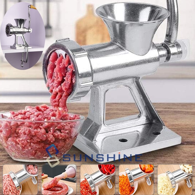 Heavy Duty Table Top Meat Grinder Hand Crank Mincer Sausa Filler Food ...