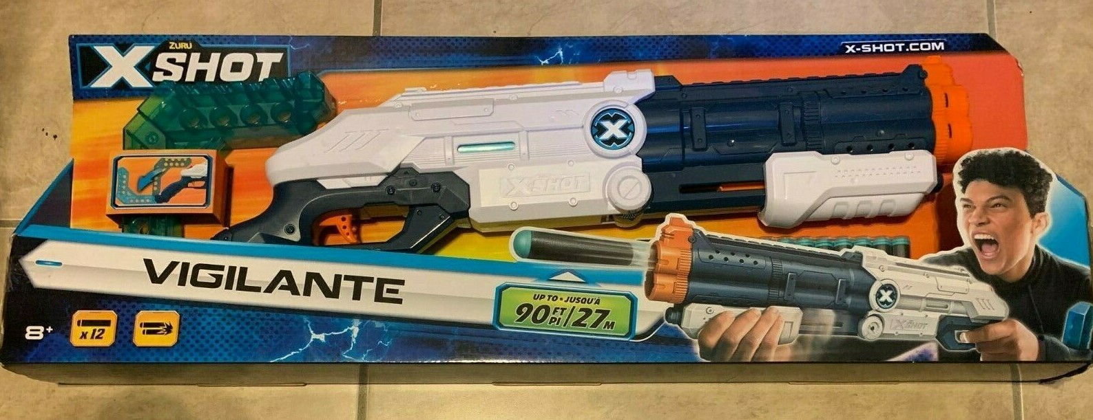 Zuru X-Shot Vigilante Dart Blaster Pump Action Shotgun Shoots 90ft Gun ...