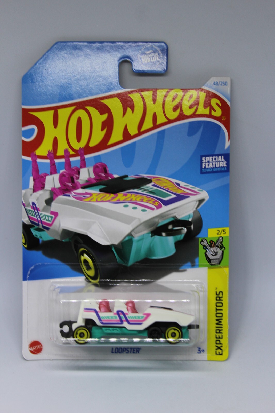 2024 HOT WHEELS LOOPSTER HANDS DOWN VARIANT WHITE EXPERIMOTORS 2/5 CASE ...