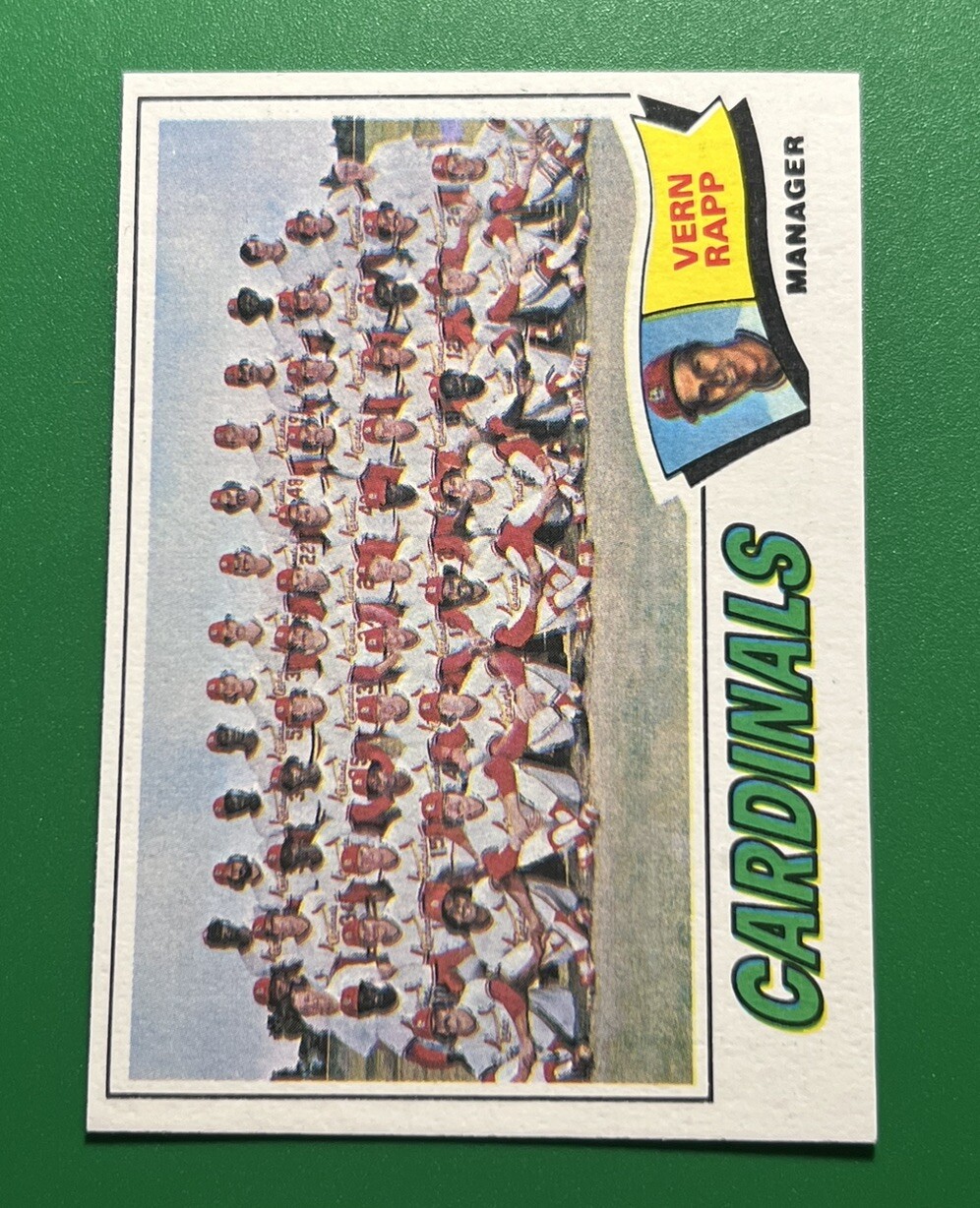1977 Topps. Cardinals Team Checklist #183 - Vern Rapp Baseball Cards ...