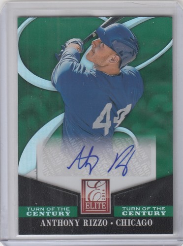 2014 Panini Elite Turn of the Century Autograph Green ANTHONY RIZZO ...