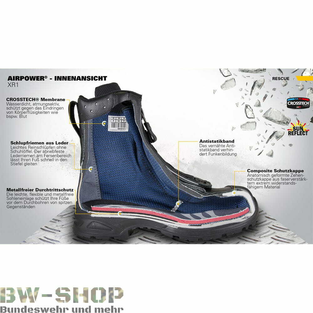 HAIX AIRPOWER XR1 ( X1 ) RETTUNGSSCHUHE NEU SICHERHEITSSTIEFEL S3 ...