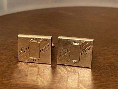 Vintage Correct Quality Brand Signed Solid Black Gold Cufflinks | eBay