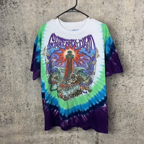 Grateful Dead Shirt XL Tie Dye 2000 Tour Watchtower Skeleton Liquid ...