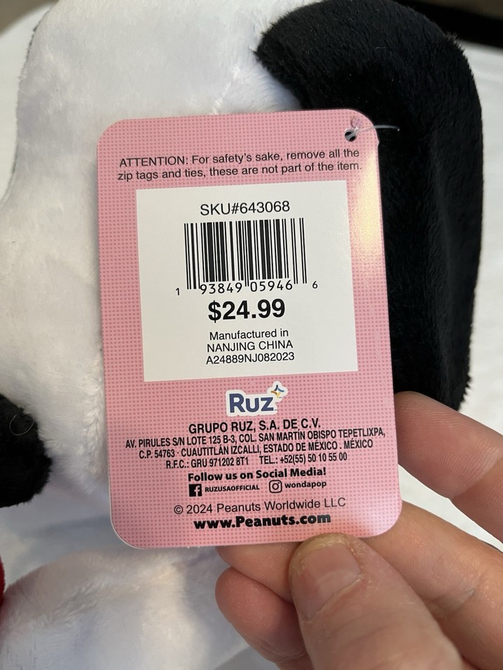 New with Tag Peanuts Snoopy Animated Singing Plush CVS Valentine's Day ...