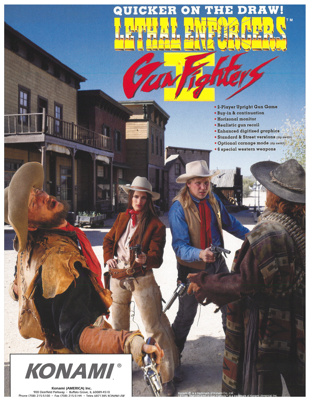 Lethal Enforcers by Konami Video Arcade Flyer / Brochure / Ad | eBay