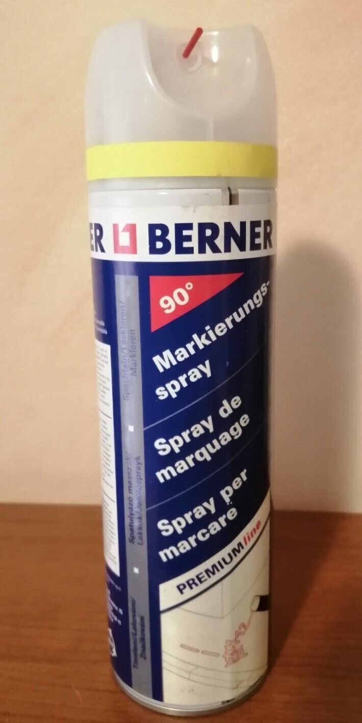 BERNER Spray de marquage jaune fluo 500ml cod. 56999 | eBay