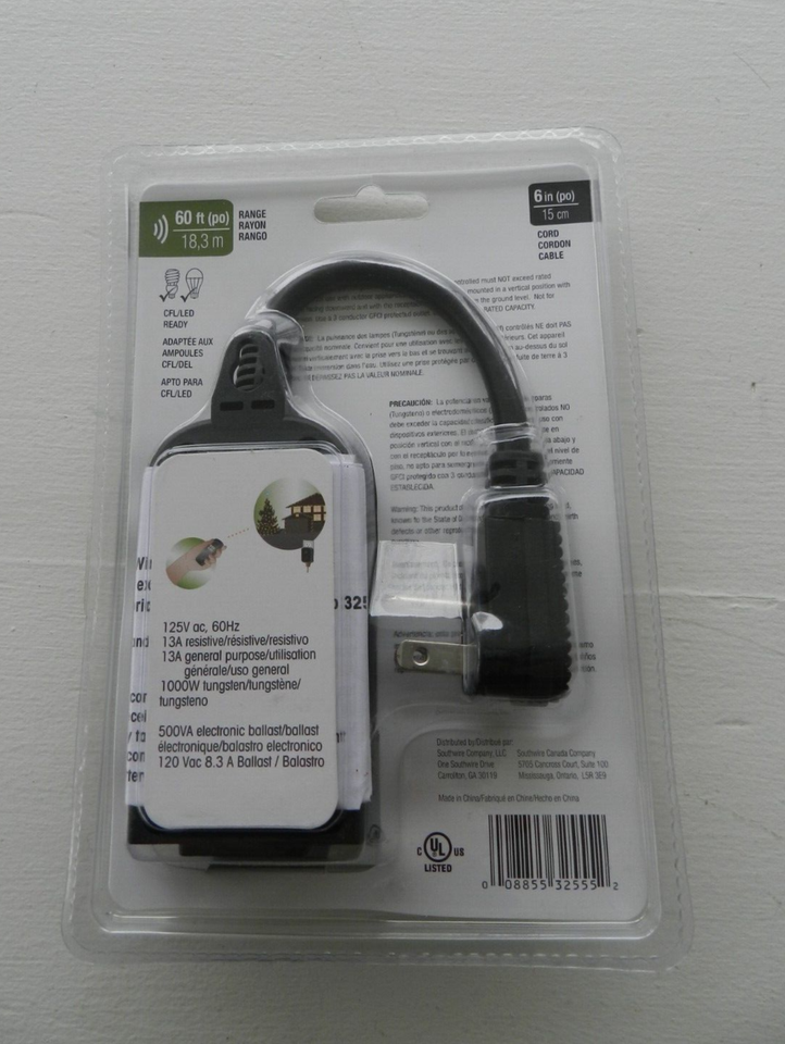 Woods 32555 Weatherproof Outdoor Electrical Outlet Switch, Wireless ...