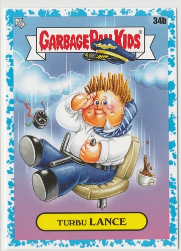 Garbage Pail Kids GPK BLUE Turbu Lance Spit parallel border 51/99 SP ...