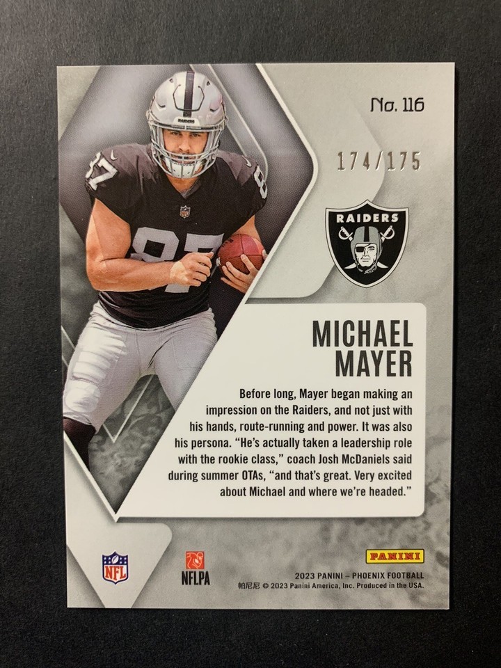 Michael Mayer 2023 Panini Phoenix Lava Parallel /175 #116 Rookie RC | eBay
