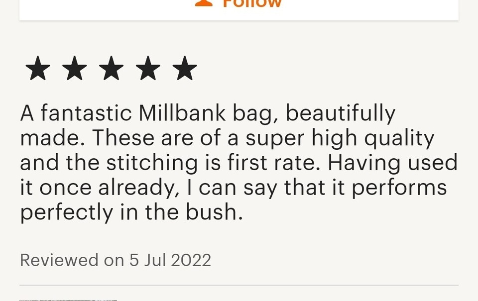 Bushcraft Prepper Survival Millbank Bag for Water Purification, Water ...