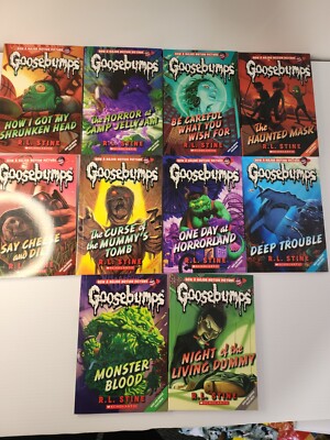 Goosebumps Book Bundle Lot x 10 Paperback Kids Teens Horror Comedy R.L ...