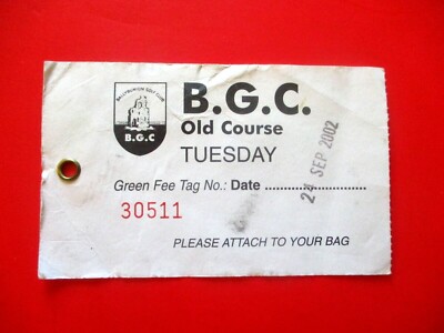 vtg - BALLYBUNION GOLF CLUB gc - 2002 Green Fee Ticket Stub Receipt ...