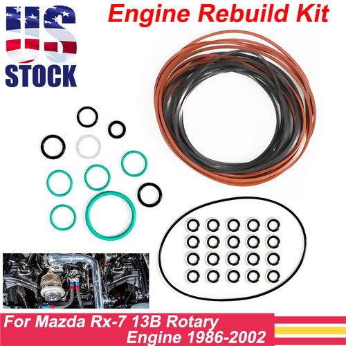 US Reusable O-Ring Rebuild Kit Rubber For Mazda Rx-7 13B Rotary Engine ...