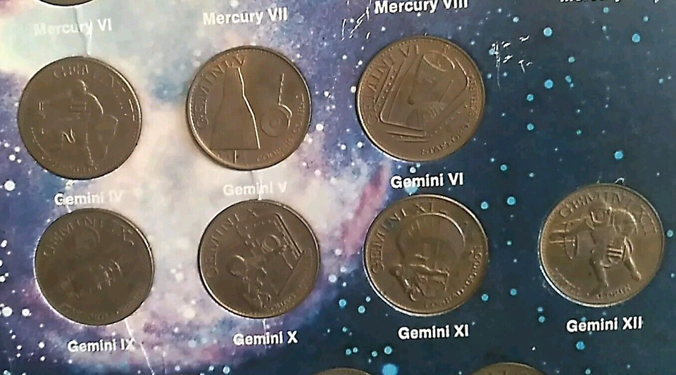 MAN IN SPACE ️~ US Manned Space Missions American Space Coin ...
