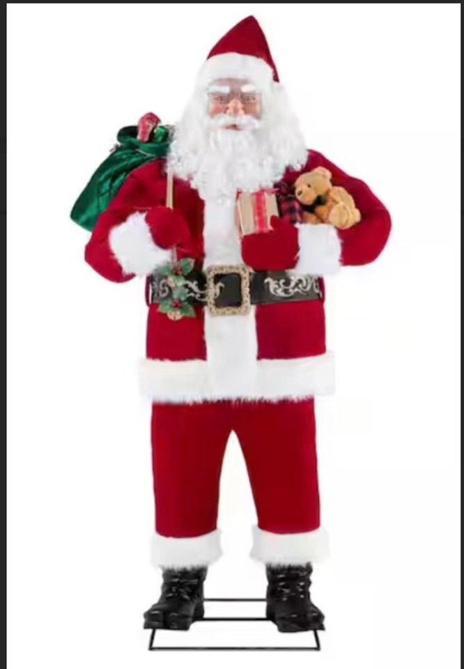 6ft Animated Singing Santa, 6 Foot Santa, LIfe Size Santa Christmas ...