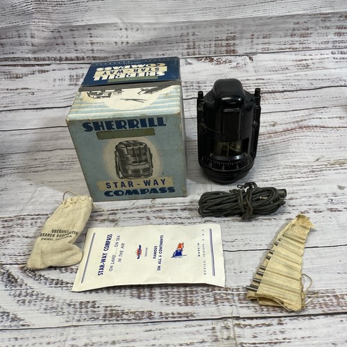 Vintage Sherrill Star Way Compass Made In USA Used | eBay