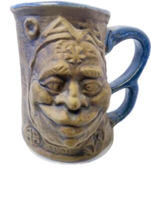 Jim Rumph Vtg Cross Eye Tankard Mug Ugly Face Art Pottery Gremlin Troll ...