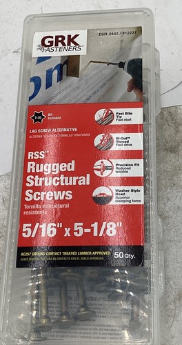 GRK Fasteners 50 ct 5/16" x 5-1/8" RSS Rugged Structural Screws | eBay