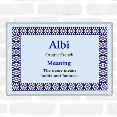 Albi Name Meaning Jumbo Fridge Magnet Blue | eBay UK