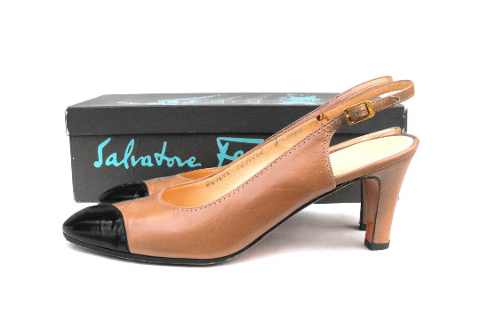 1950s Salvatore Ferragamo Pumps Wingtip Spectator Sho… - Gem