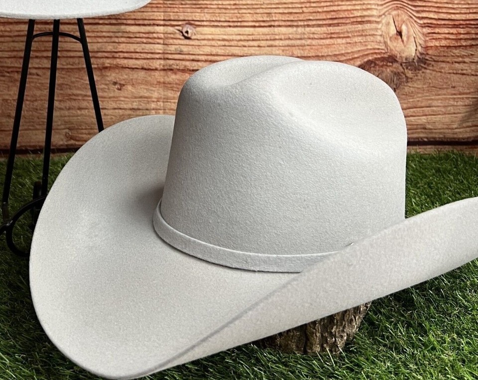 Men Grey 100X Felt Western Cowboy Hat / Tejana Vaquera para Caballero ...