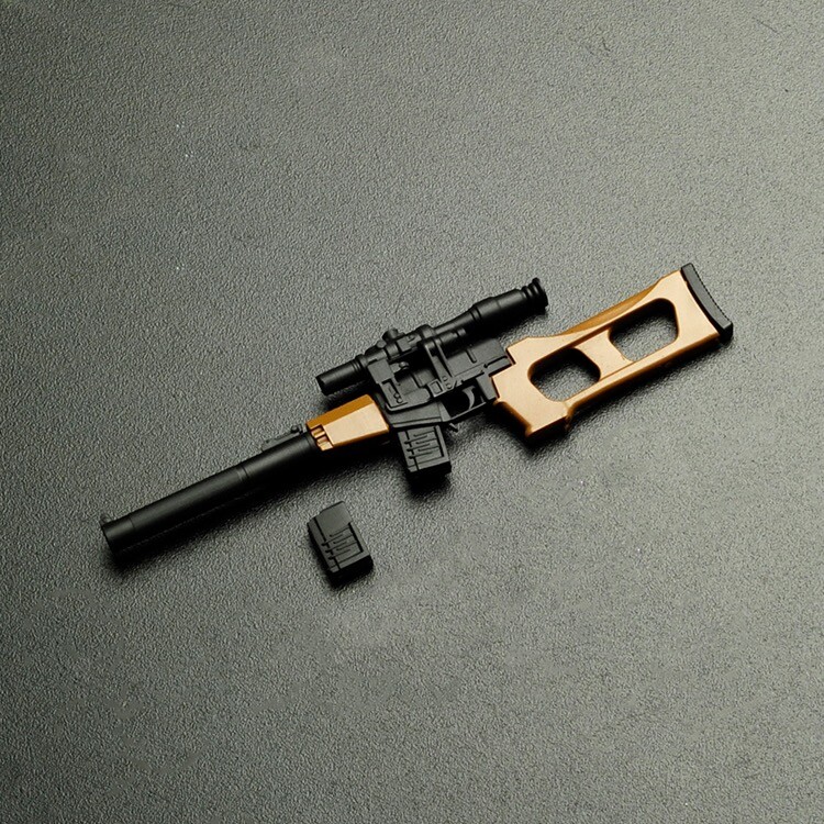 1/12 Scale Mini Plastic Gun VSS Weapons Accessories for 6" Body Action ...