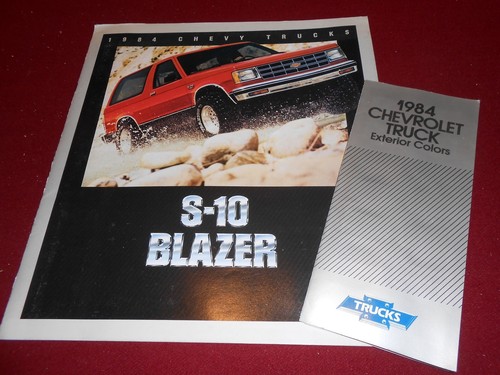 1984 CHEVY S-10 BLAZER CATALOG + '84 CHEVROLET TRUCK PAINT COLOR CHIPS ...