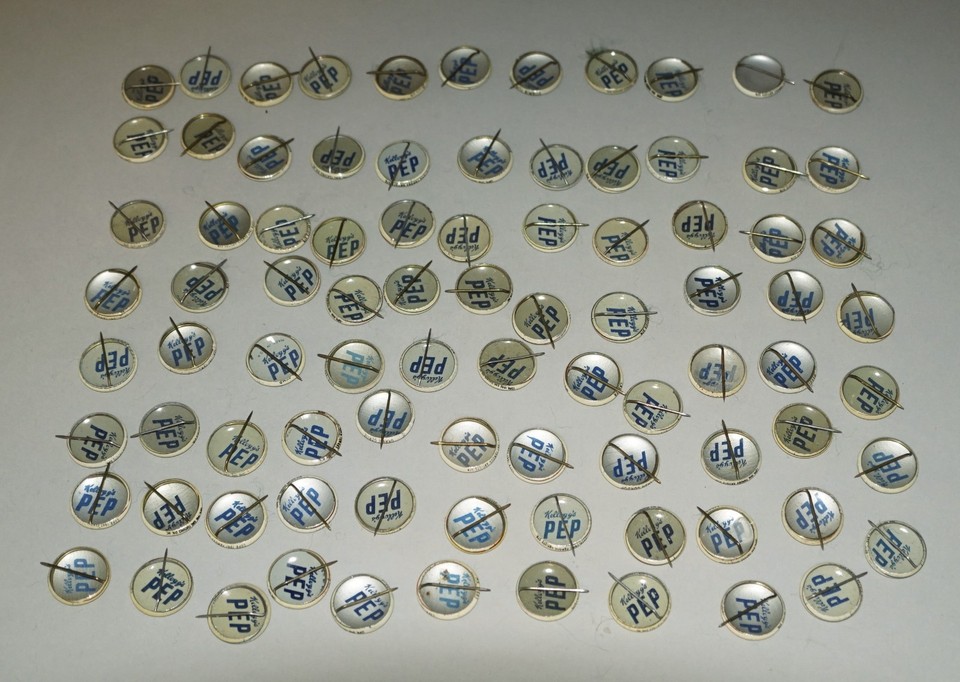 1940S KELLOGG'S PEP CEREAL PREMIUM CHARACTER PINS LOT OF 87 POPEYE ...