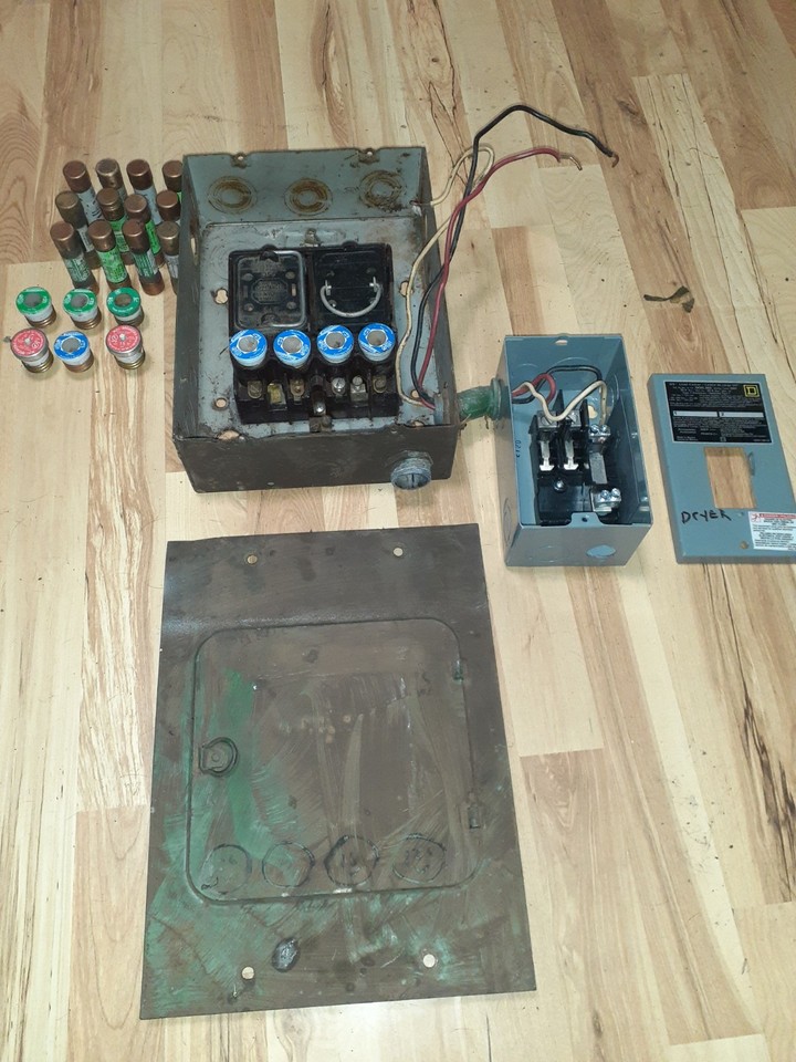 vintage house fuse box w/220 subpanel WORKS FREE FUSES! | eBay