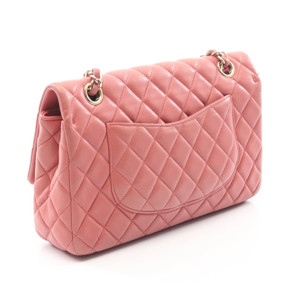 CHANEL Matelassé Single Flap W Chain Shoulder Bag Lambskin Pink Gold # ...