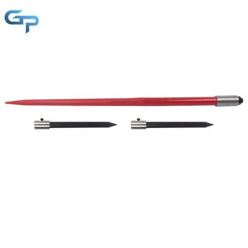 Hay Spear 49" Bale Spike Quick Attach 3000lbs W/ 2 Stabilizer Spears ...