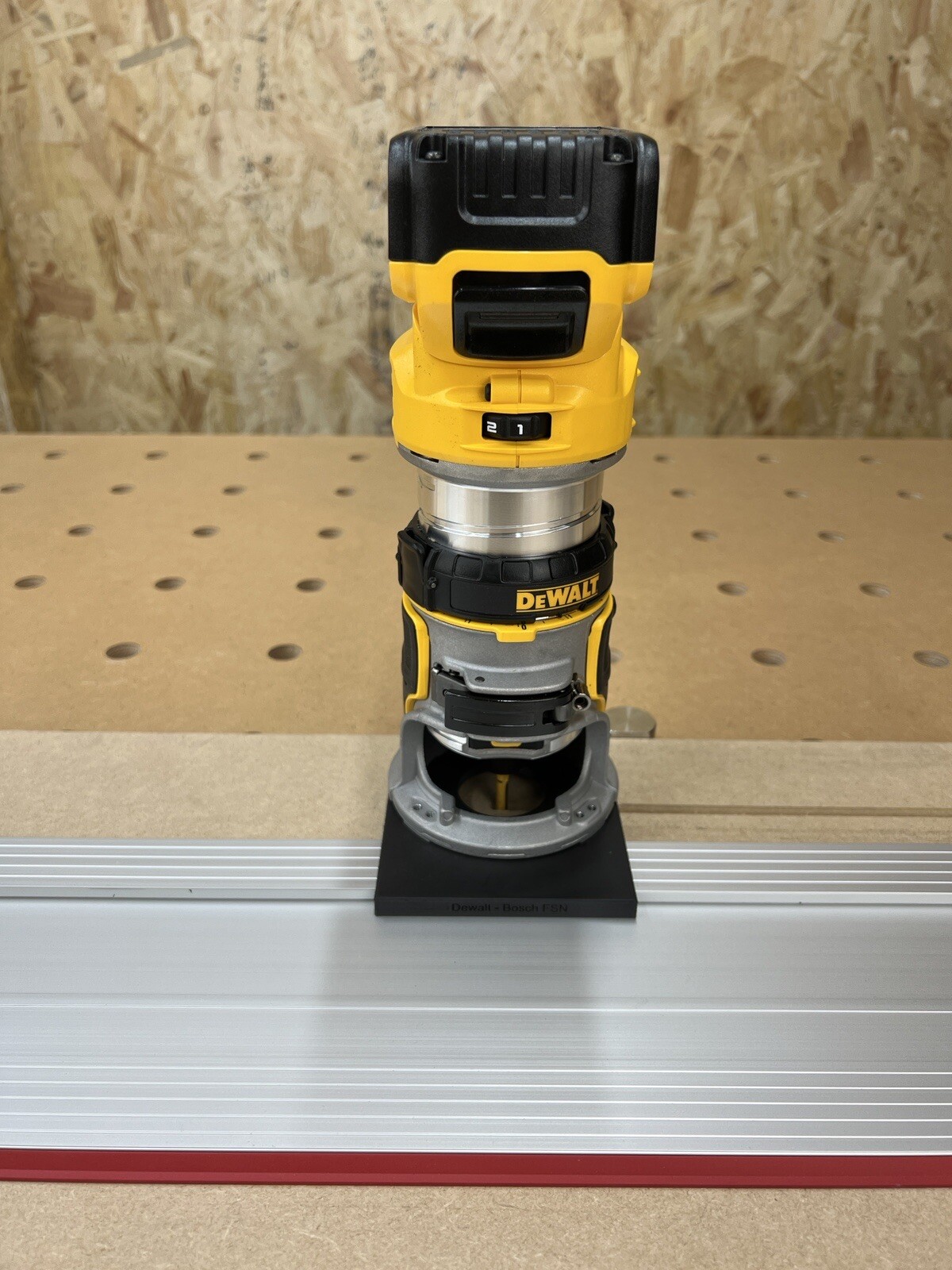 DeWalt DCW600N DCW604N Trimmer Router Guide Rail Adaptor Mafell Plunge ...