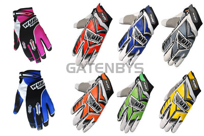 New Wulfsport Kids Gloves Motocross Trials Quad ATV Pink Yellow Red ...