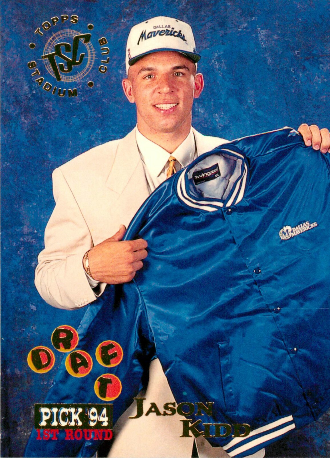 New 1994 DALLAS MAVERICKS NBA Rookie Card JASON KIDD Topps Stadium Club ...