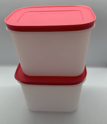 New Tupperware Freezer Keeper High 1.1L Pink Lid. Set Of 2 | eBay