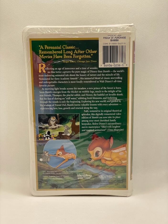 Bambi%3A+55th+Anniversary+Walt+Disney%27s+Masterpiece+%28VHS%2C+Limited ...