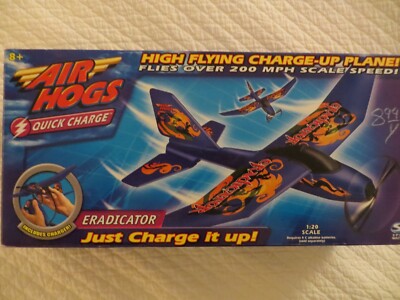 Vintage Air Hogs Eradicator Plane Spin Master Quick Charge Brand New ...